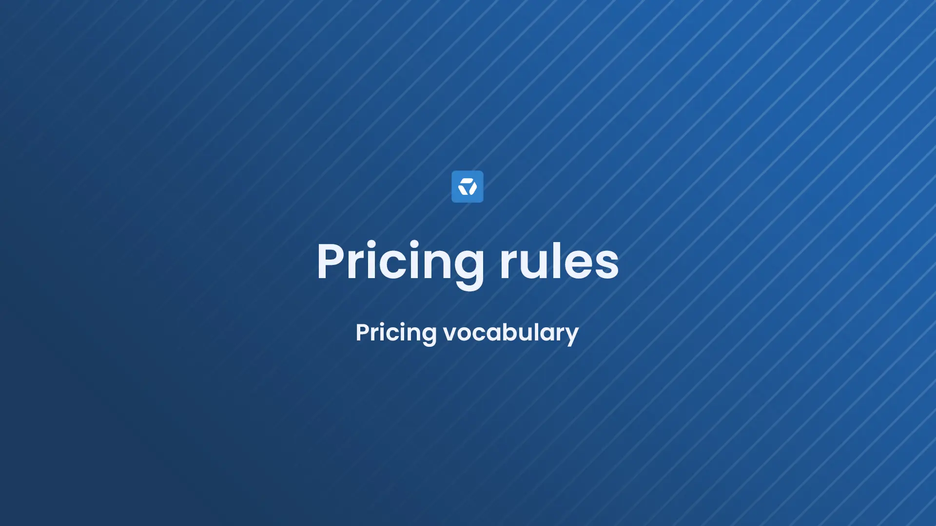 What's Pricing rules?