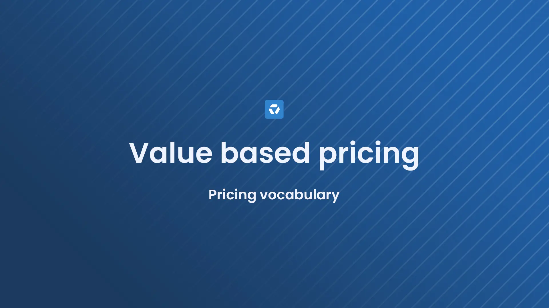 What's Value based pricing?
