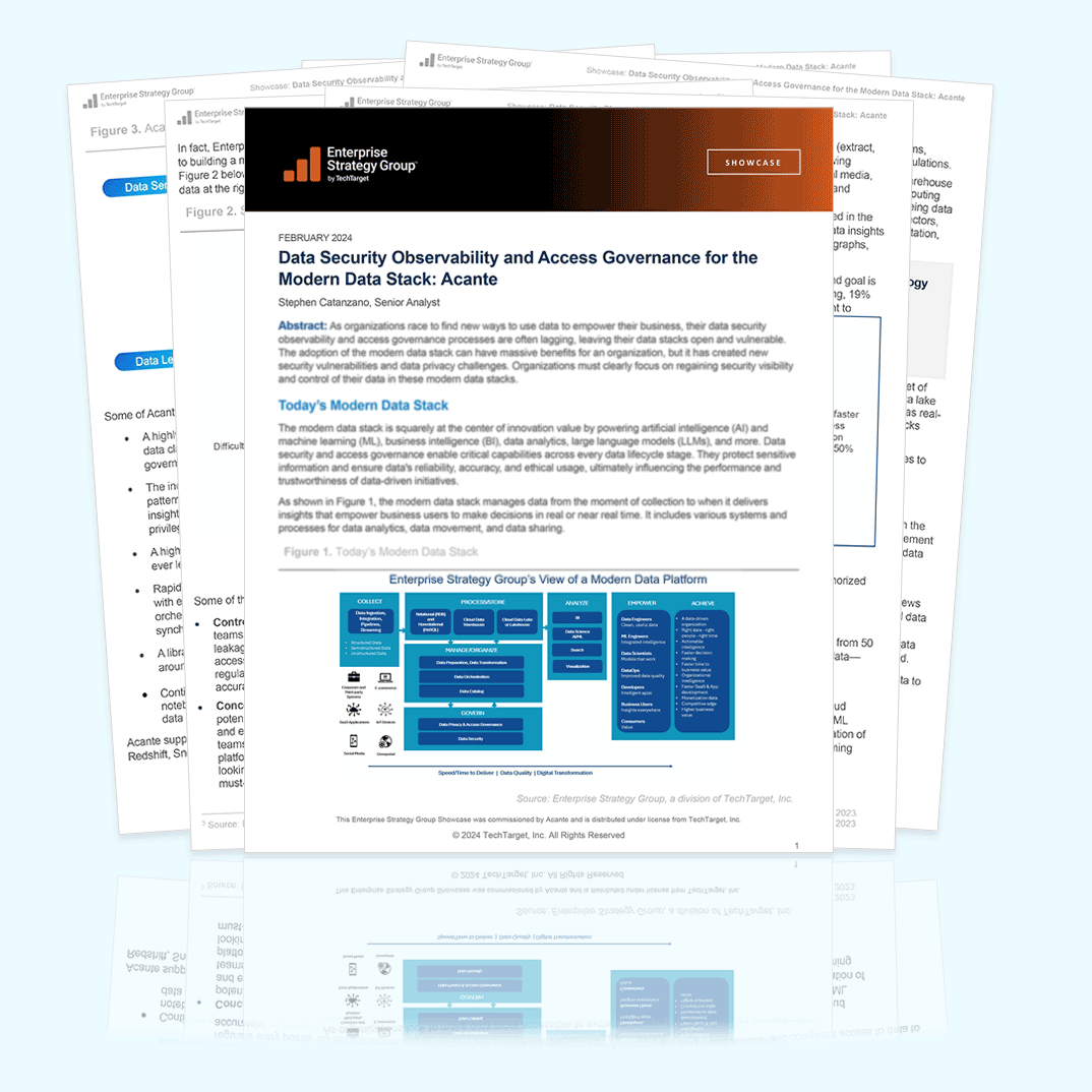 ESG REPORT: Acante - Data Security Observability & Access Governance ...