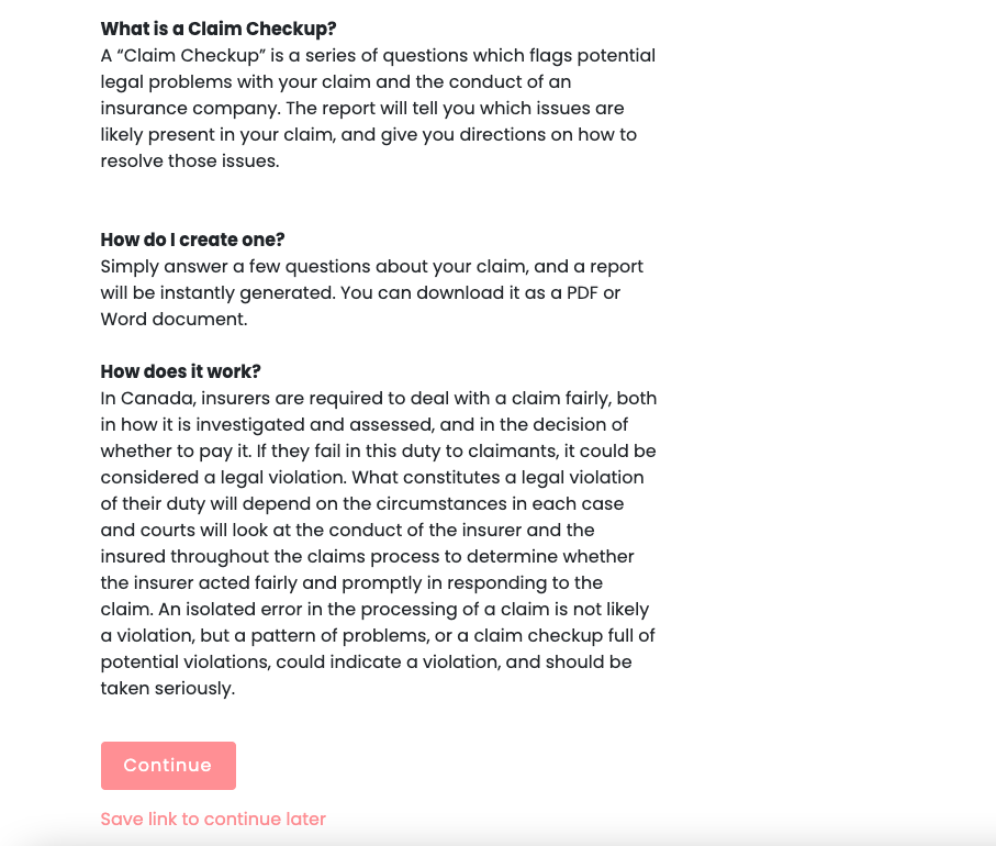 Get The Insurance Claim Checkup App