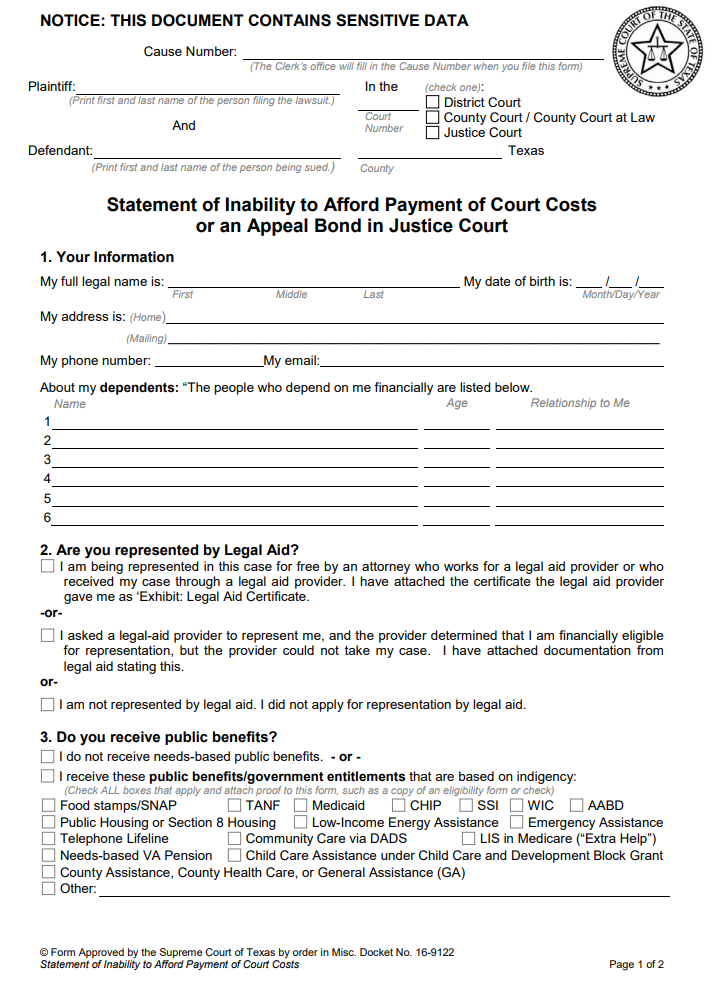 Get The Texas Fee Waiver App