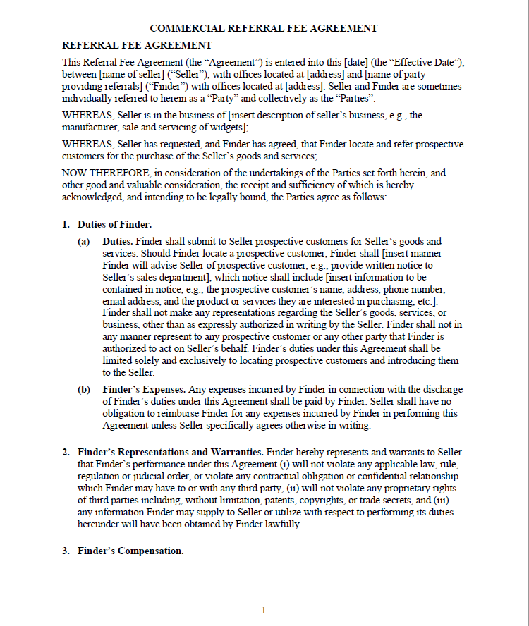 5 Free & Paid Referral Agreement Templates