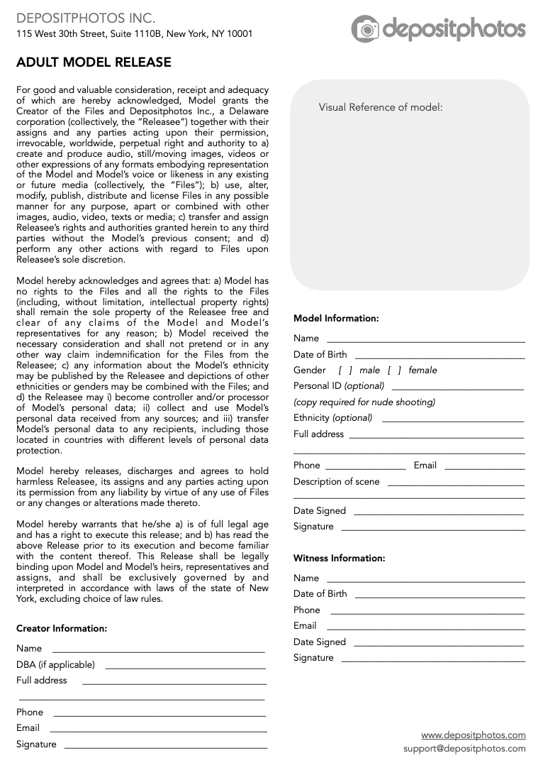 5 Free & Paid Model Release Form Templates