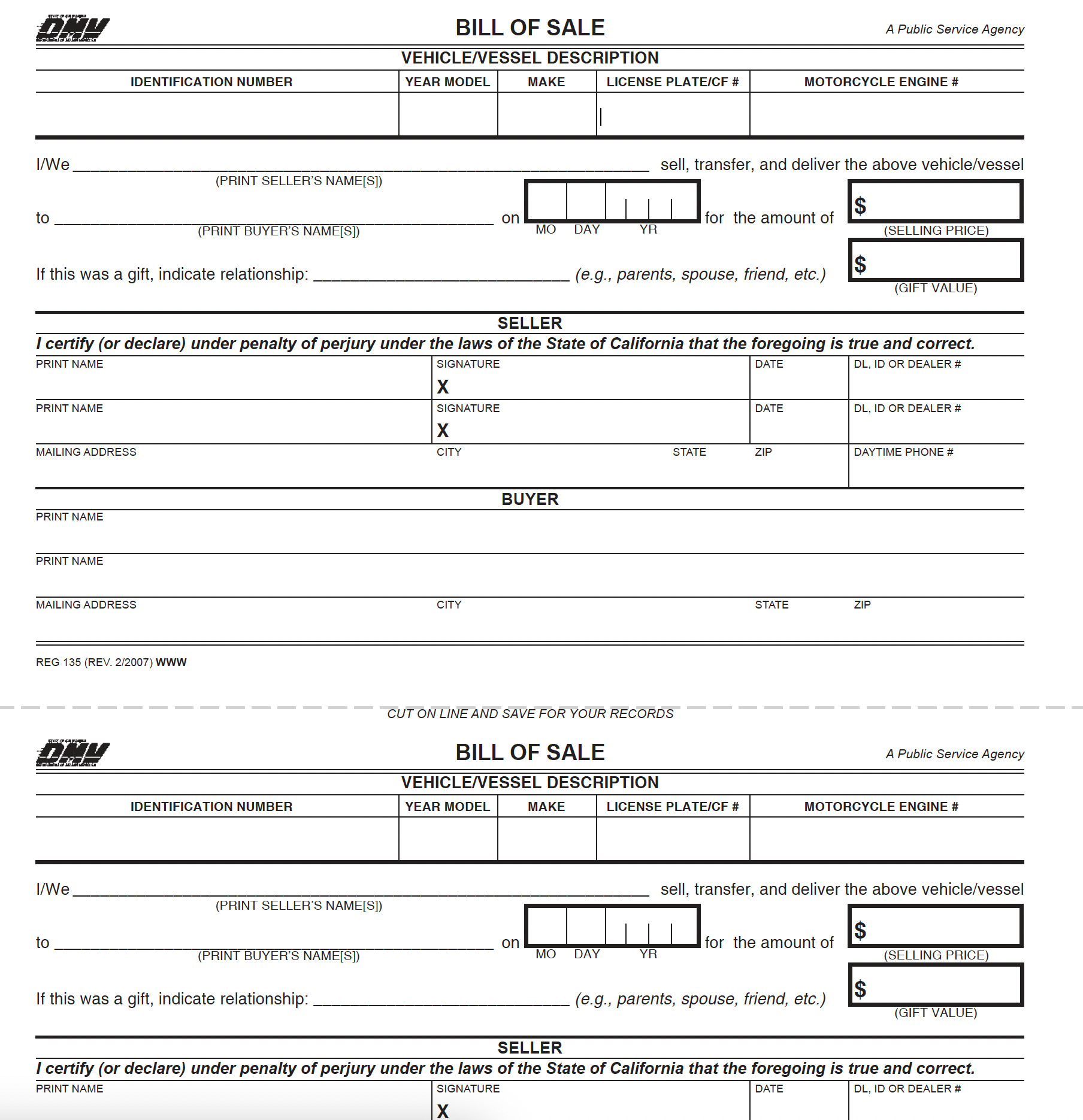 Bill of Sale: Templates & Samples