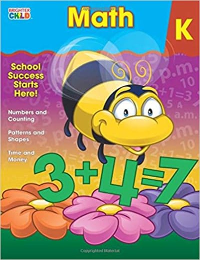 Math Workbook, Grade K - Brighter Child