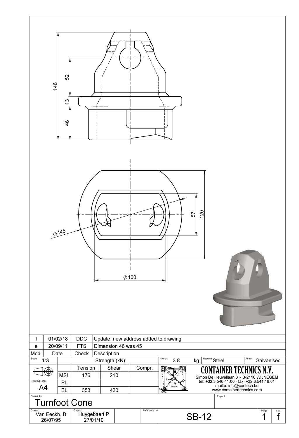 SB-12 Turn Foot Bottom Stacker