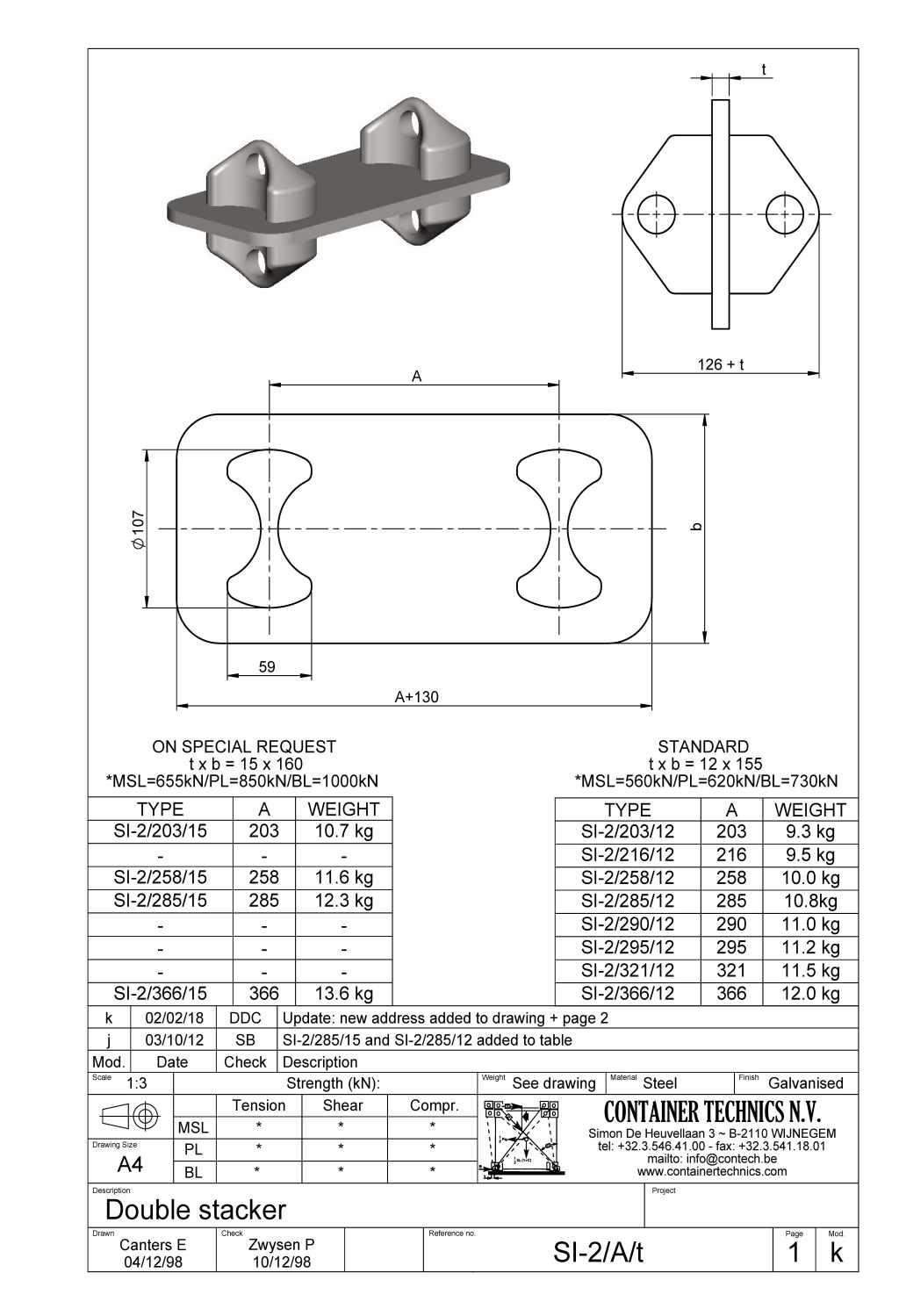 SI-2 Intermediate Double ISO Stacking Cone