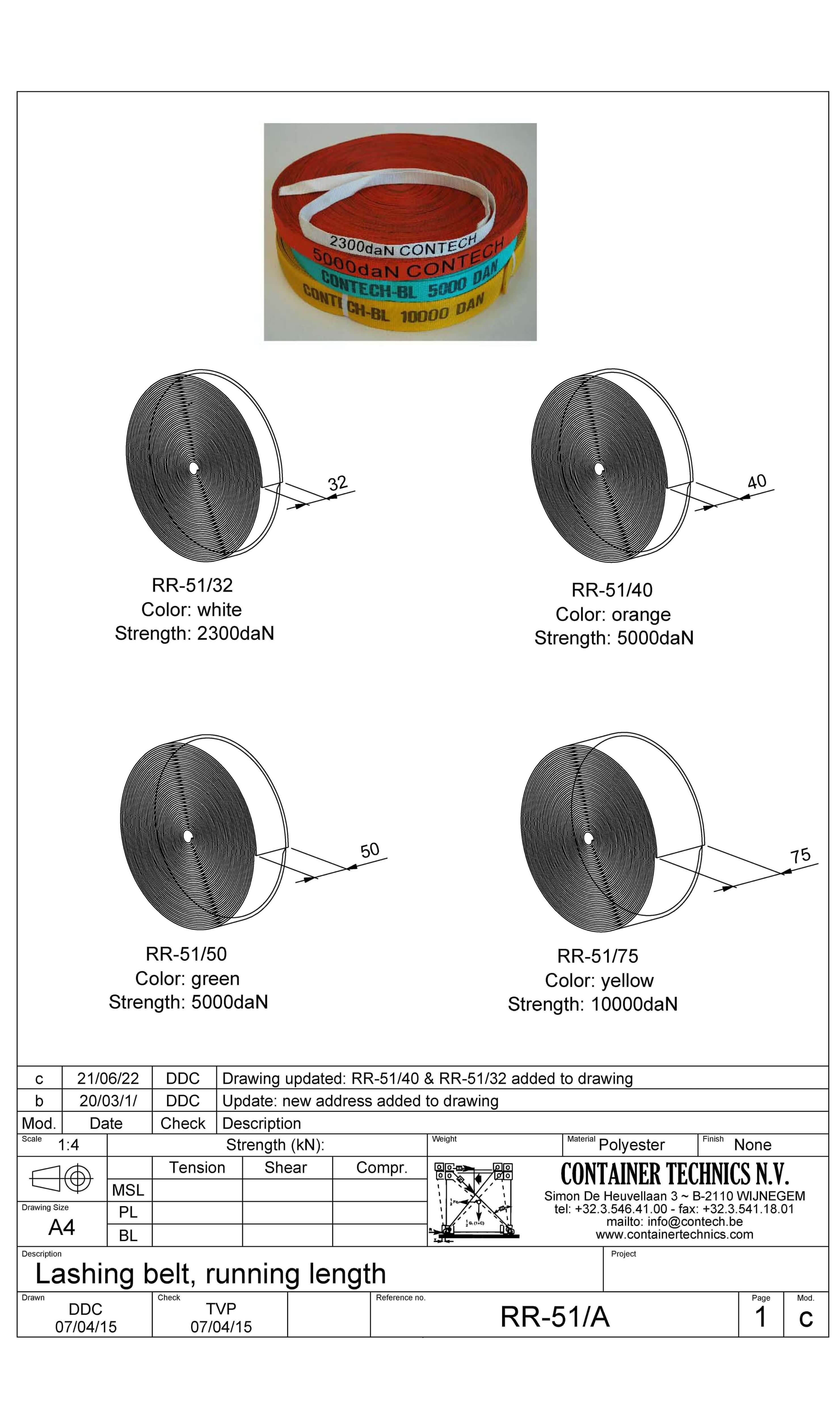 RR-51 Loose Running Length Webbing