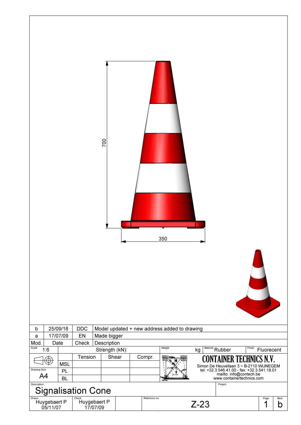 Z-23 Signalization Cone - Container Technics