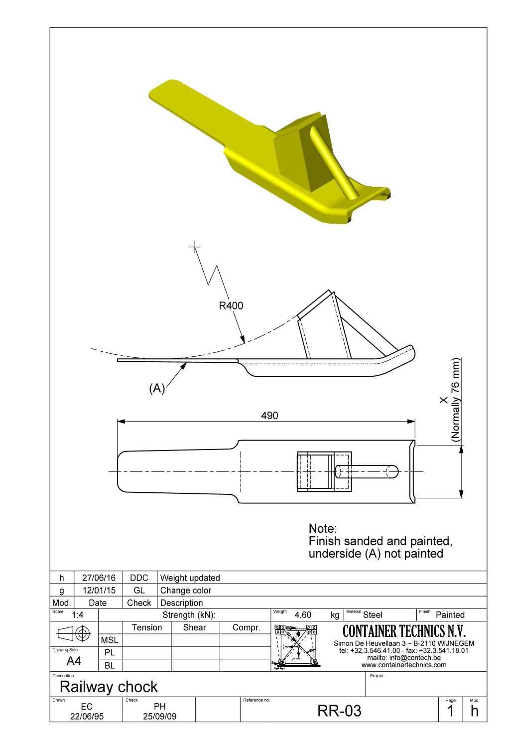 RR-03 Railway chock- Loose Lashing Material