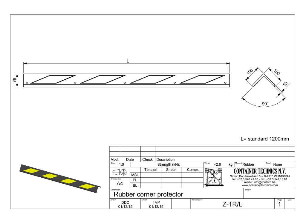 Z-1/12 Rubber Corner Protector
