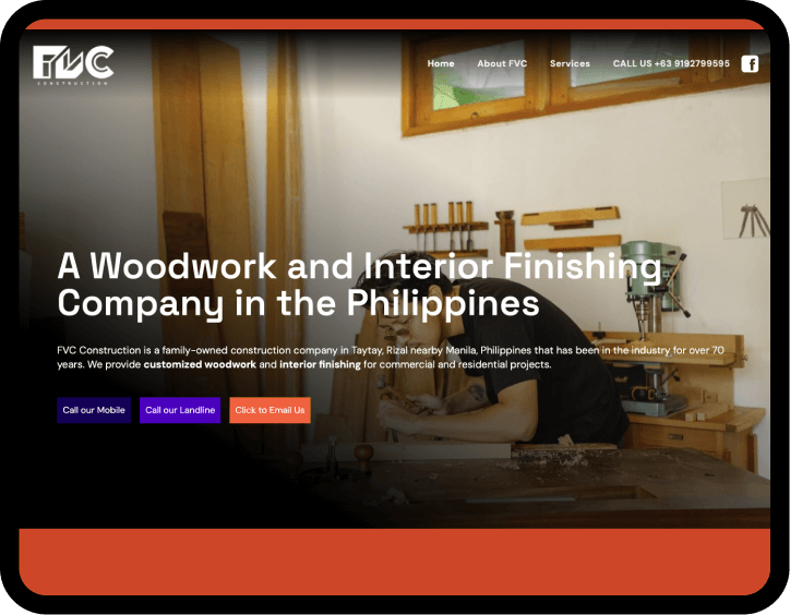 FVC Construction - Dthree Digital - Top Website Design & Development Company Manila, Philippines