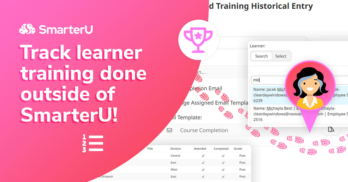 Track Training That Occurred Outside of SmarterU!