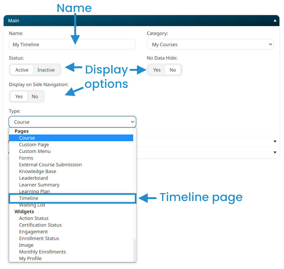 Everything you need to know about the SmarterU LMS timeline page