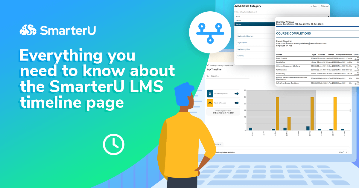 Everything you need to know about the SmarterU LMS timeline page