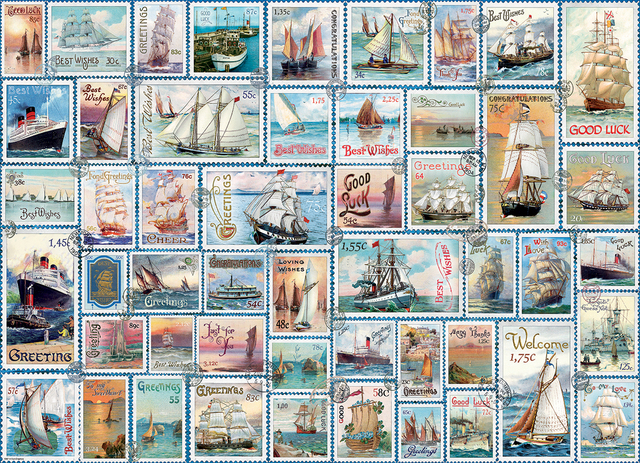 Eurographics: Sailing Ships: Vintage Stamps
