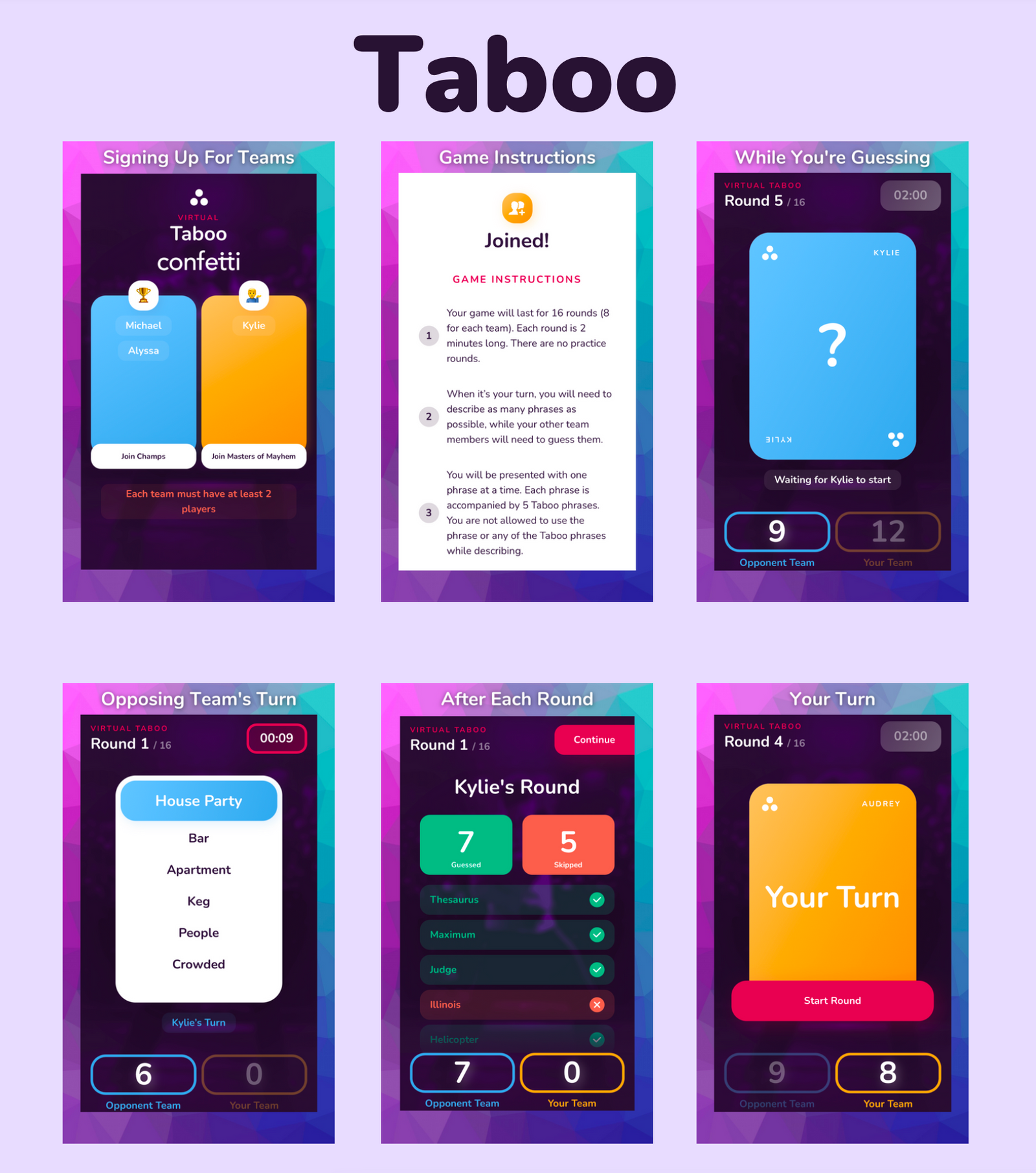 Virtual Taboo Screenshots | Confetti 🎉