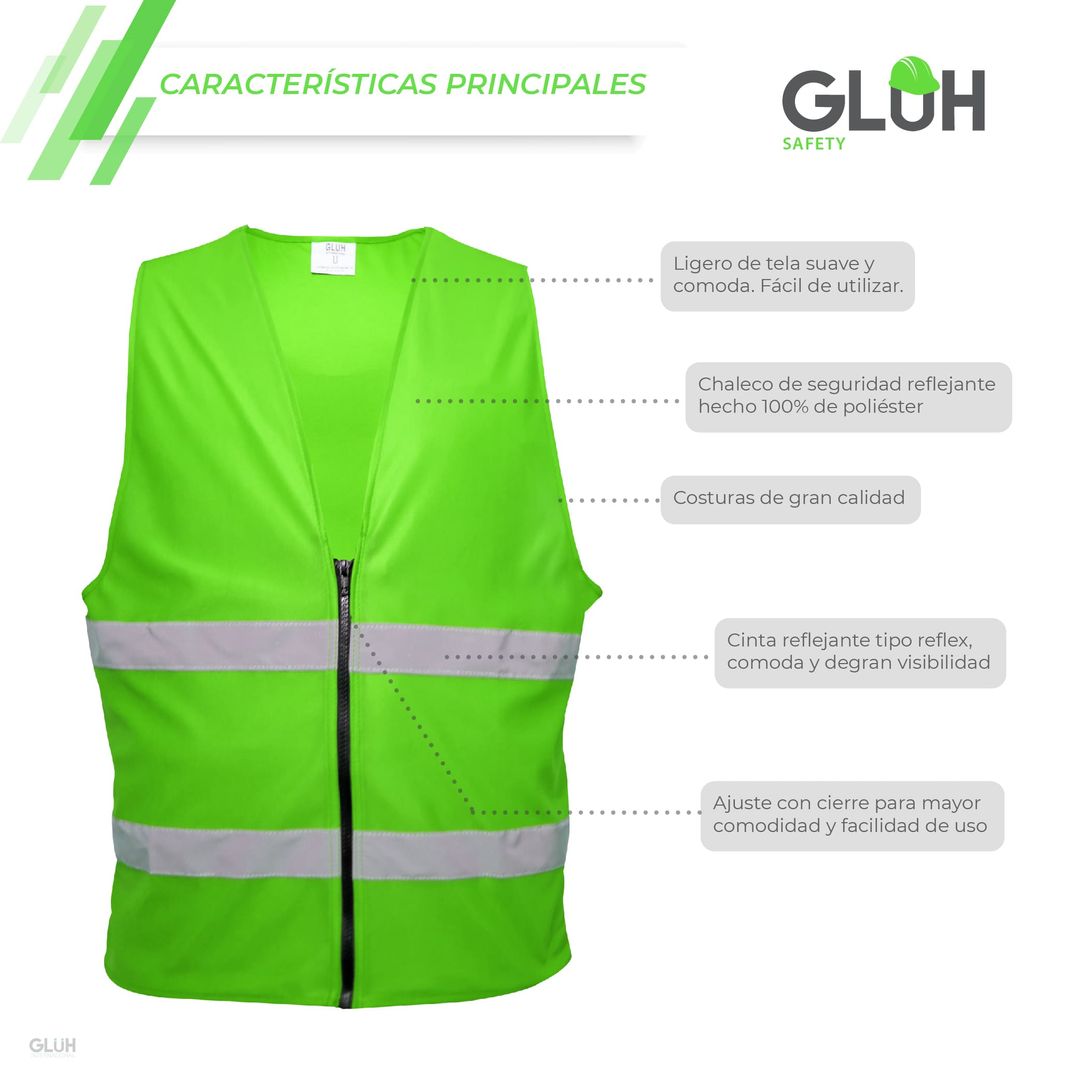 GLUH Internacional | Chaleco Seguridad Reflejante 100% Poliéster "CLOUD ...