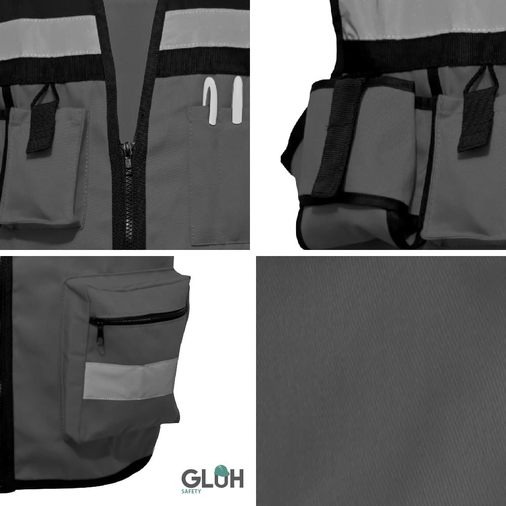 GLUH Internacional | Chaleco Seguridad de Gabardina 100% Algodón ...