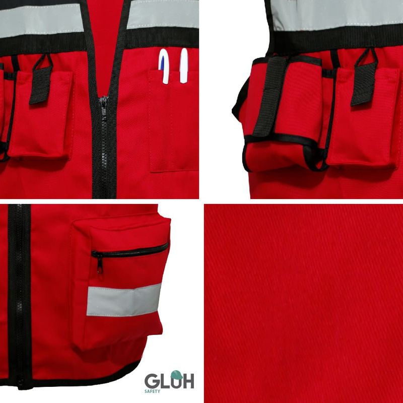 GLUH Internacional | Chaleco Seguridad de Gabardina 100% Algodón ...