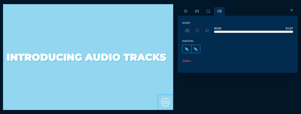 How to add audio to a Slidebean Presentation
