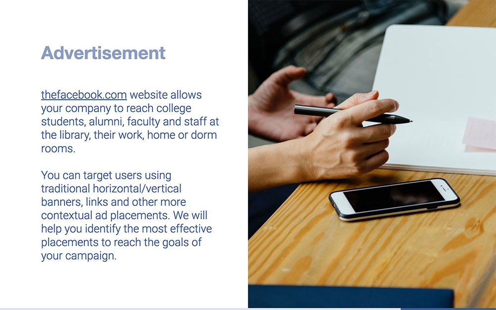 Facebook’s original pitch deck | Free & Fully Customizable