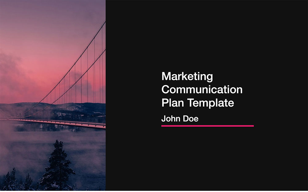 Marketing Communication Plan Template | Free PDF & PPT Download