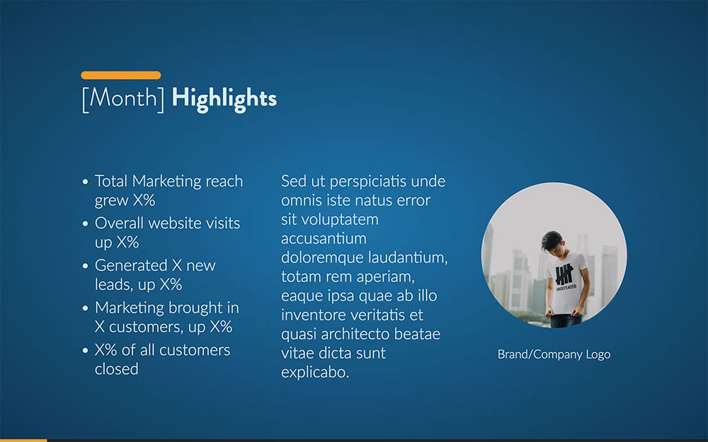 Monthly Marketing Report Template [Customizable]