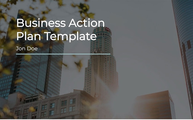 Business Action Plan Template [Customizable]