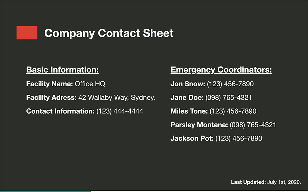 Emergency & Safety Protocol Template [Customizable]