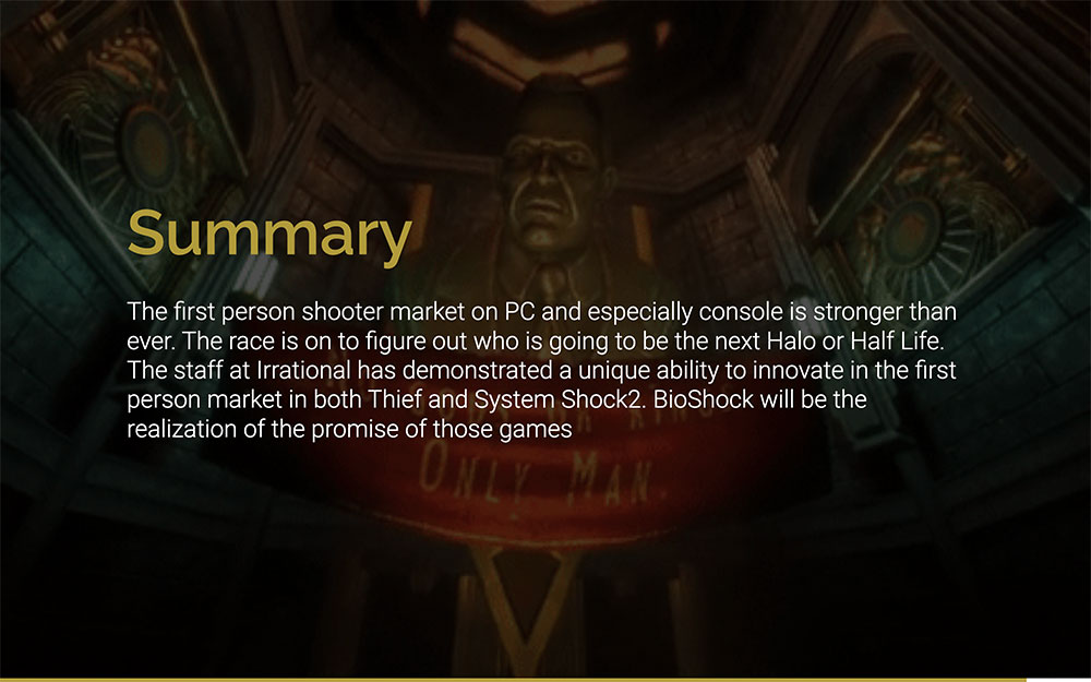 Bioshock: Game Pitch Template | Free PDF & PPT Download
