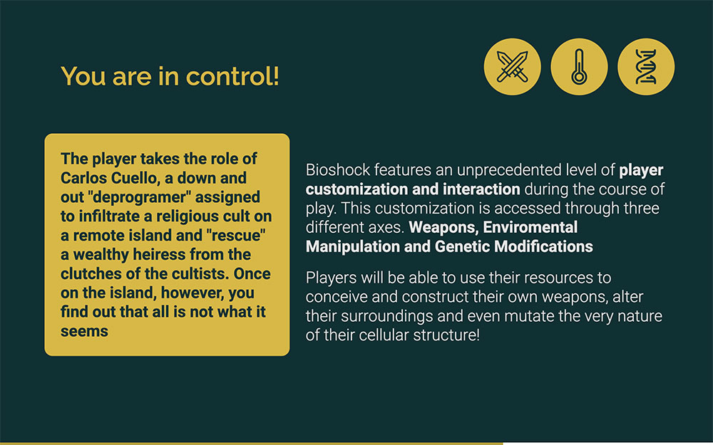 Bioshock: Game Pitch Template | Free PDF & PPT Download