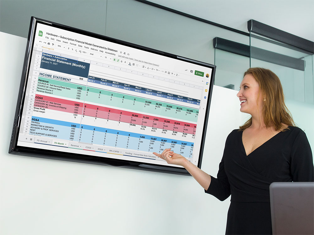 The Startup Financial Model Template by Slidebean