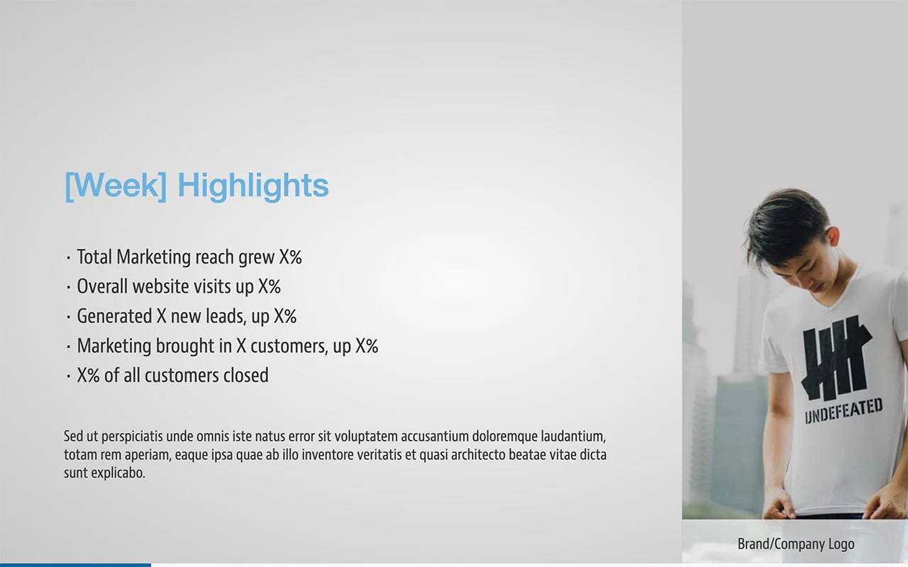 Weekly Report Template [Customizable]