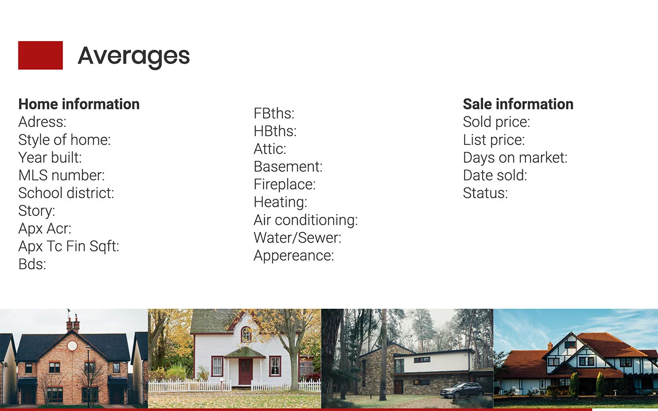 Comparative Market Analysis Template [Customizable]
