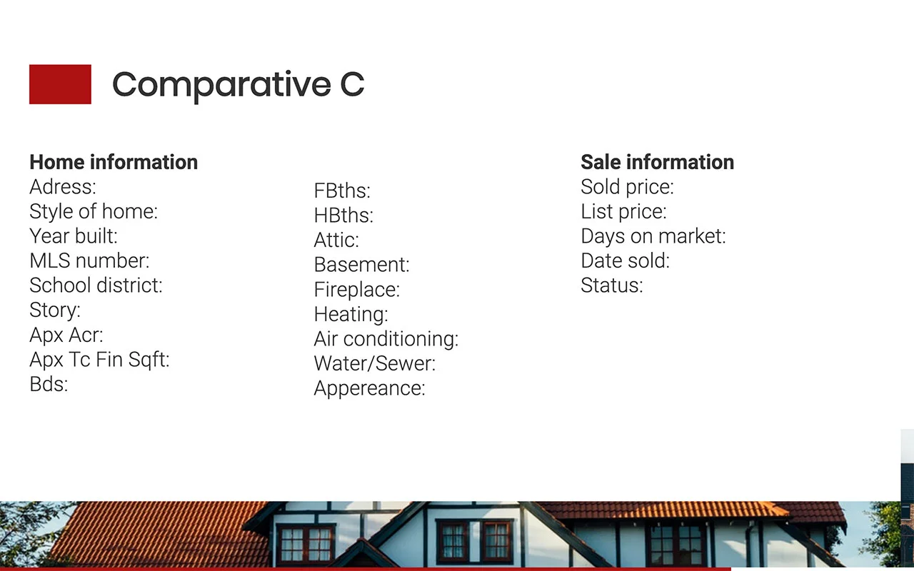 Comparative Market Analysis Template [Customizable]