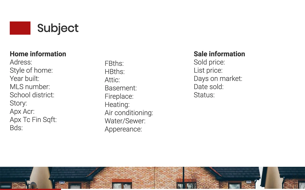 Comparative Market Analysis Template [Customizable]