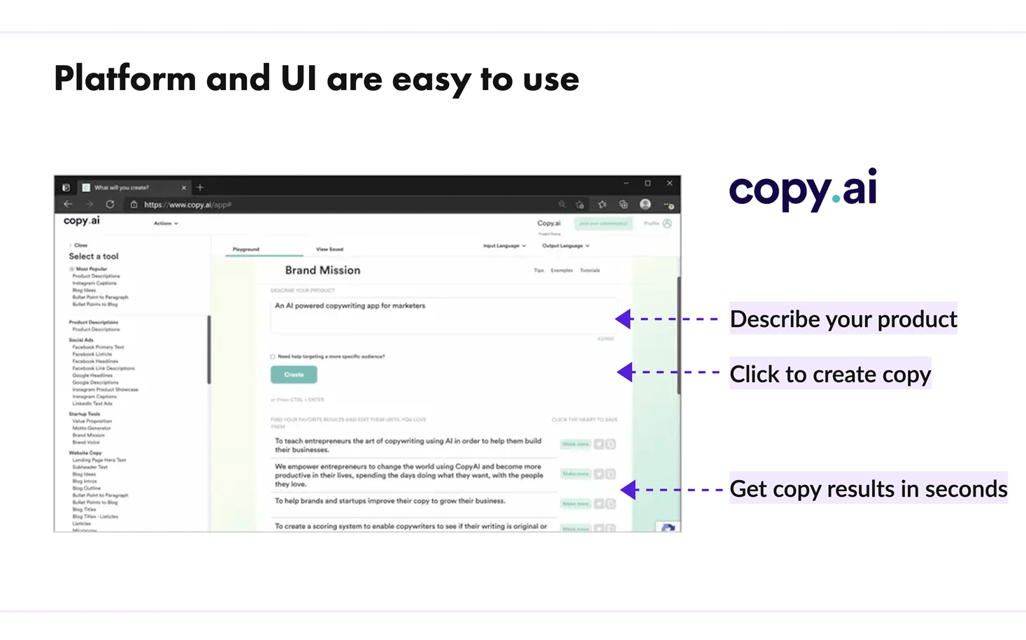 Copy AI Pitch Deck Template [Customizable]