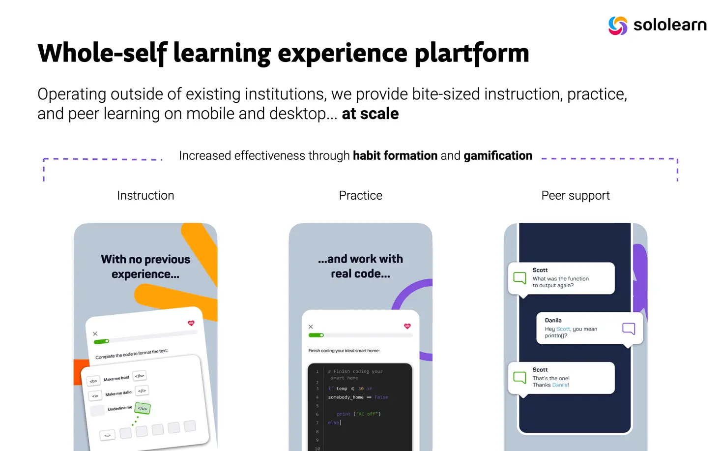 Sololearn Pitch Deck Template [Customizable]