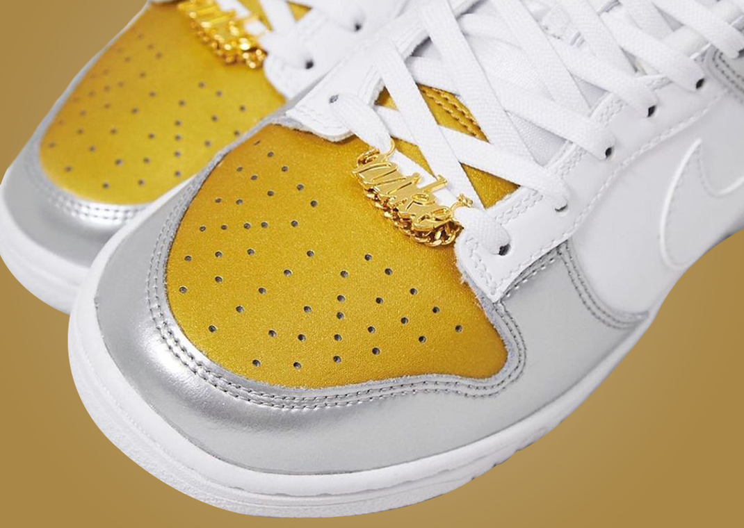 Silver And Gold Comes To The Women's Nike Dunk Low - Sneaker News