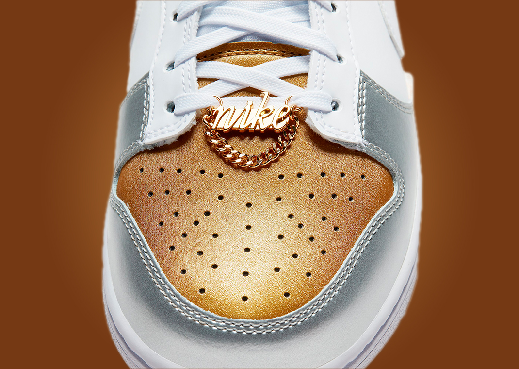 Silver And Gold Comes To The Women's Nike Dunk Low - Sneaker News
