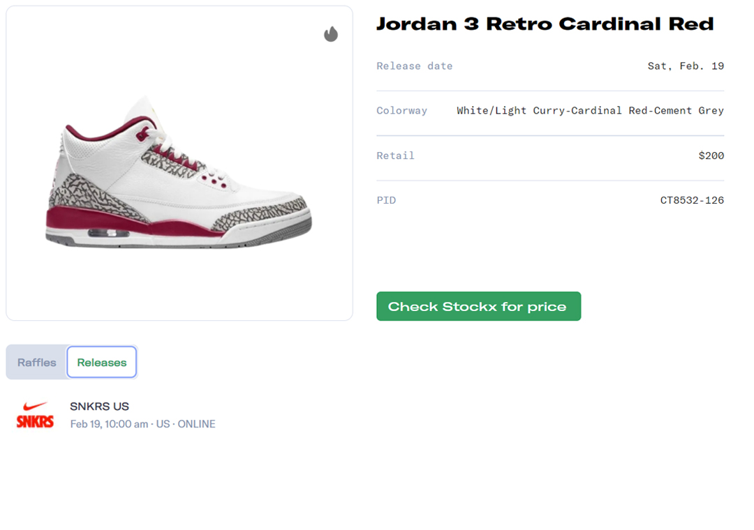 Where To Buy The Air Jordan 3 Cardinal Red - Sneaker News