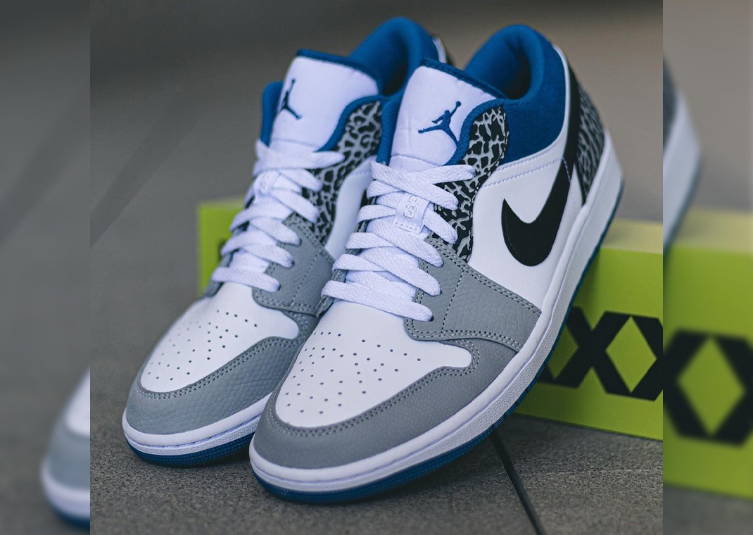 True Blue Accents This Air Jordan 1 Low - Sneaker News
