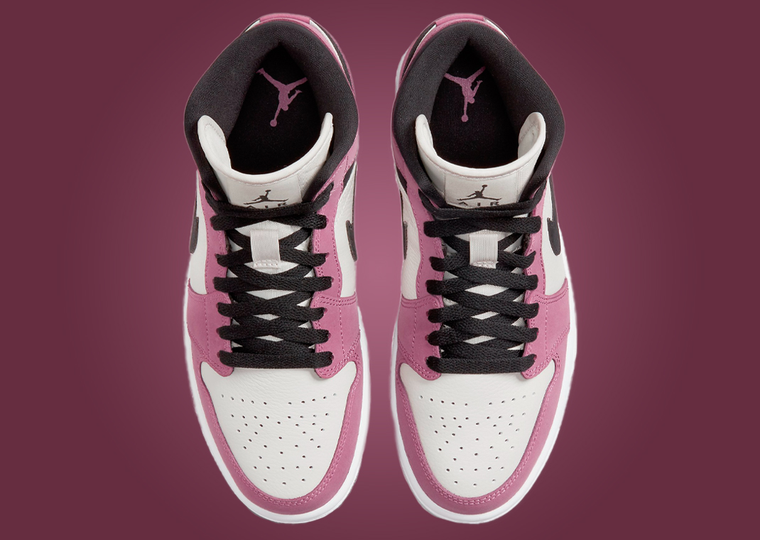 Berry Pink Covers This Air Jordan 1 Mid - Sneaker News