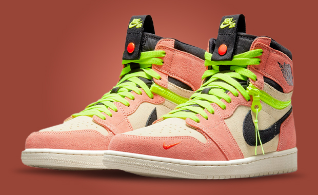 The Air Jordan 1 High Switch Appears In Peach And Volt - Sneaker News