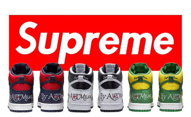 Official Look: Supreme x Nike SB Dunk High By Any Means Pack - Sneaker News
