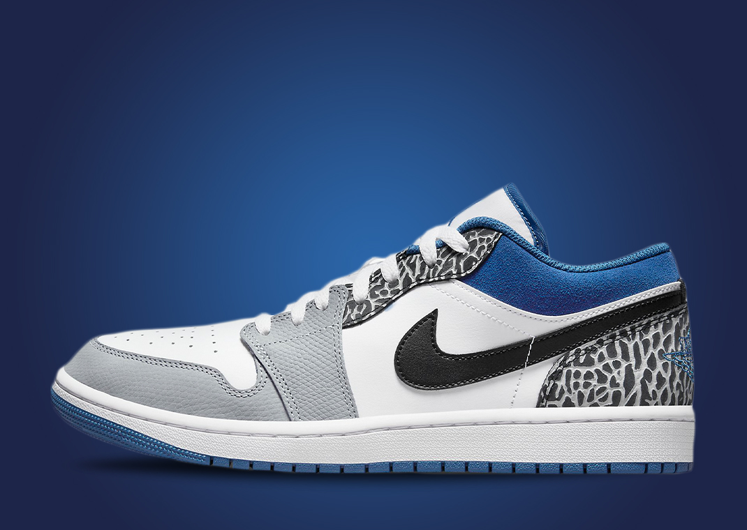 True Blue Accents This Air Jordan 1 Low - Sneaker News