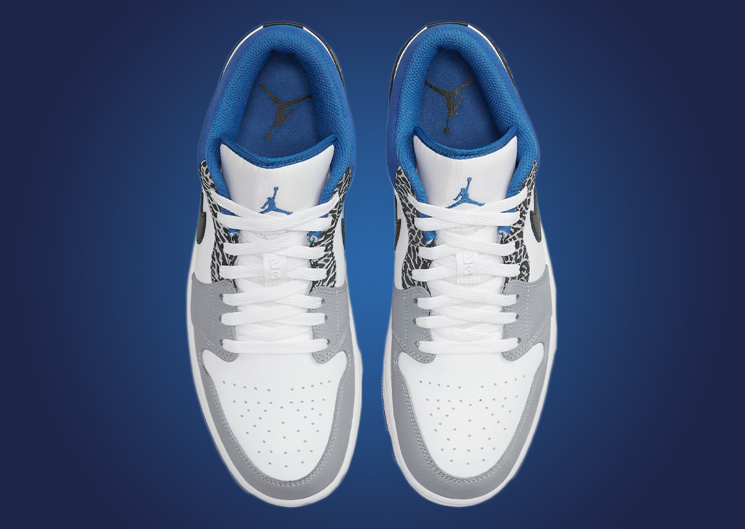 True Blue Accents This Air Jordan 1 Low - Sneaker News