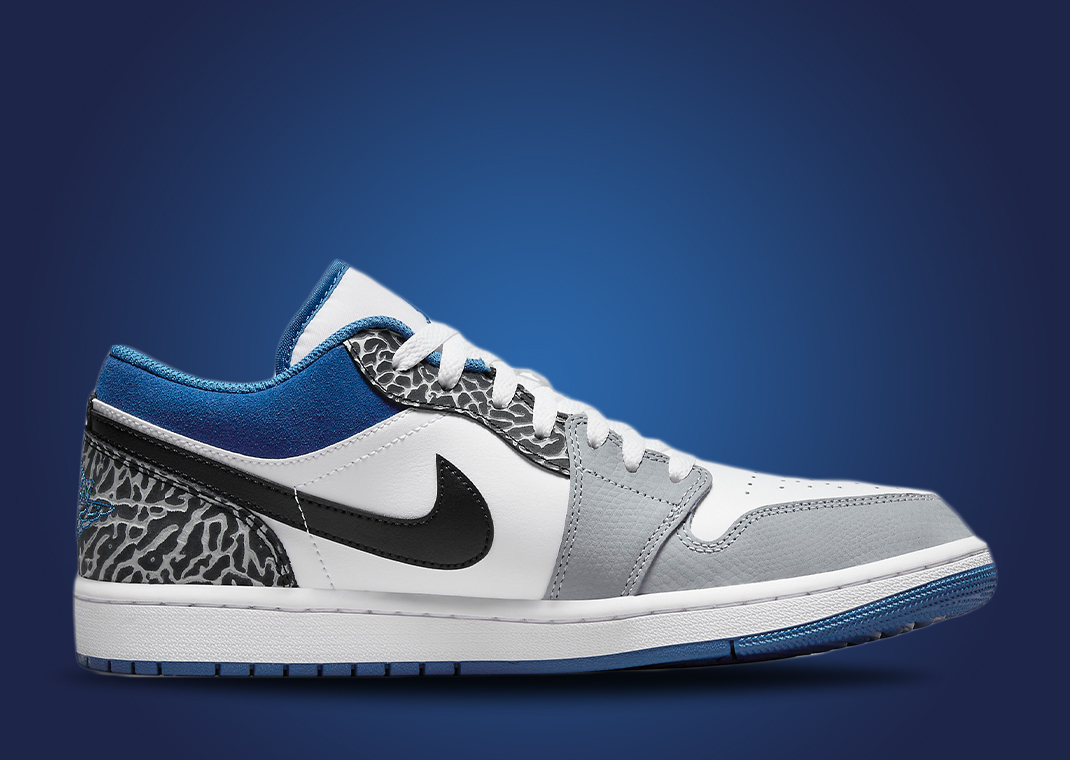 True Blue Accents This Air Jordan 1 Low - Sneaker News