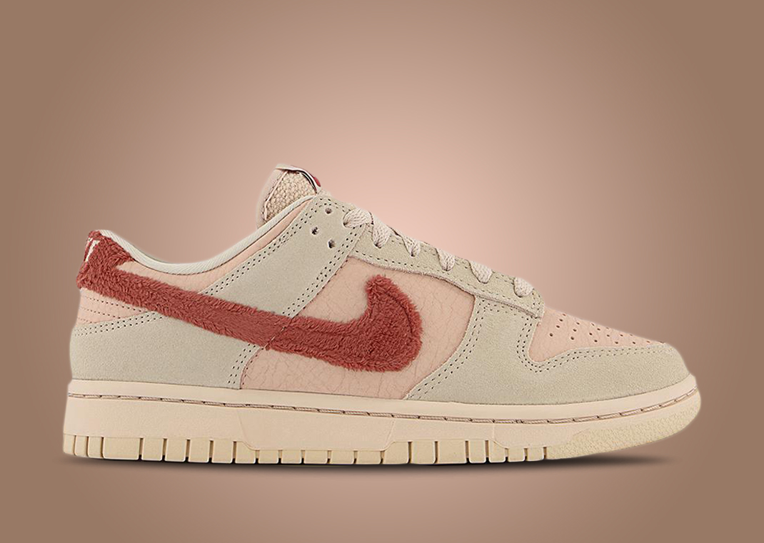 A Fuzzy Swoosh Accents This Nike Dunk Low - Sneaker News